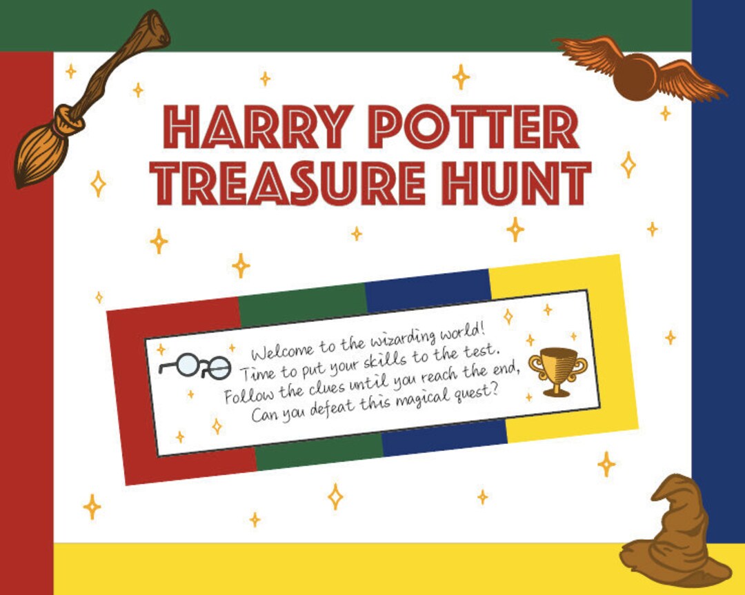 Harry Potter Treasure Hunt Scavenger Hunt Game Clues - Etsy