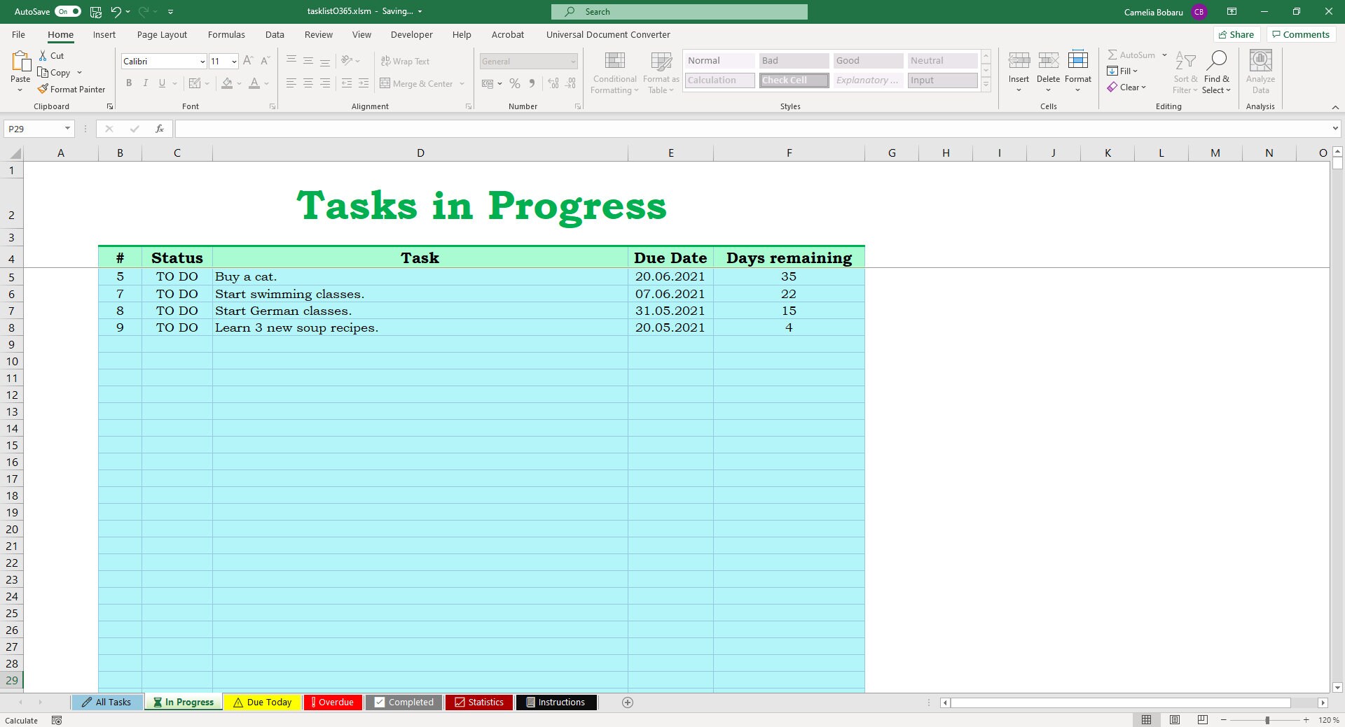 Personal Calculator for Your Progress Task List Tracker - Etsy