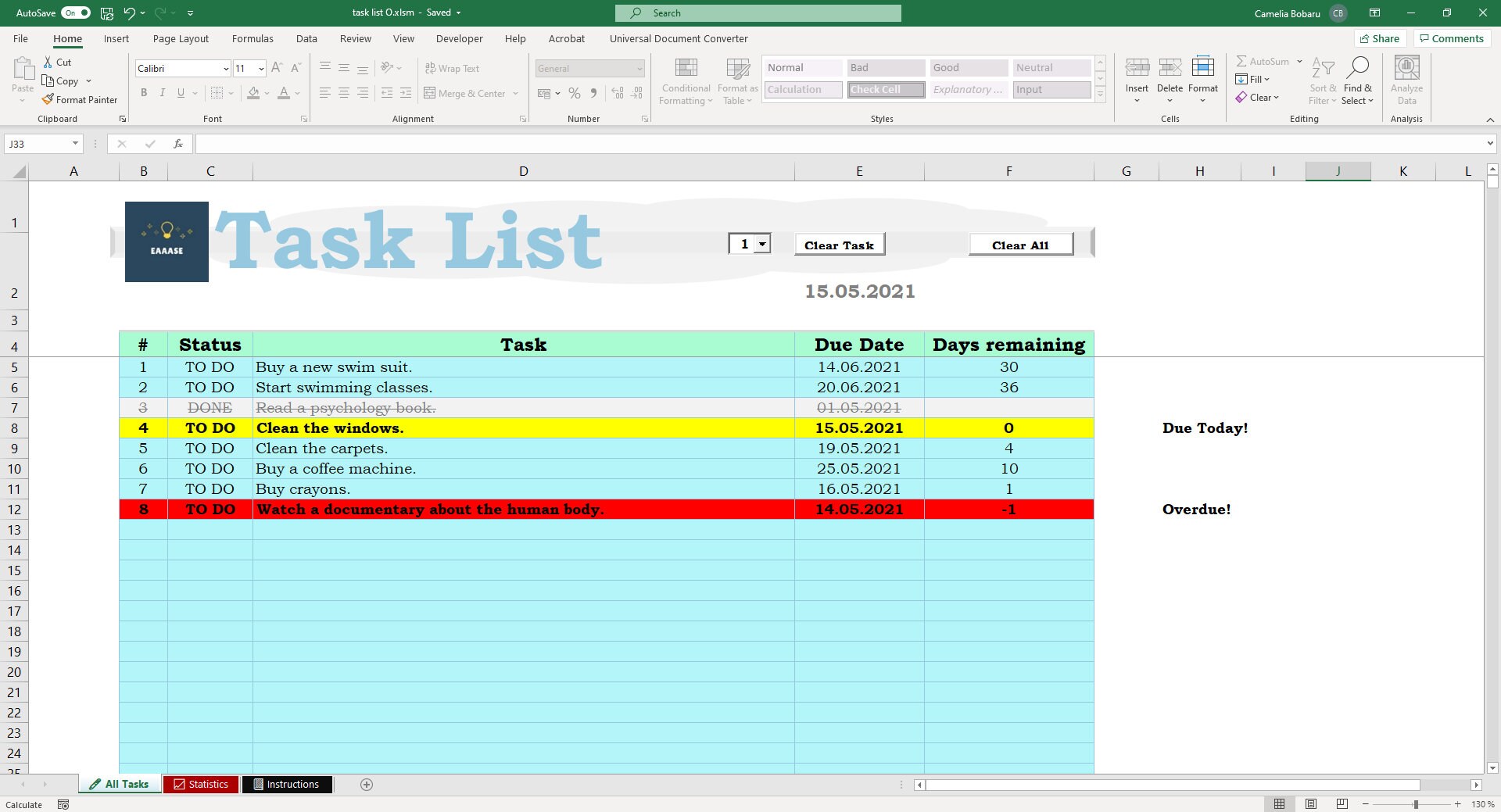 Personal Calculator for Your Progress Task List Tracker - Etsy
