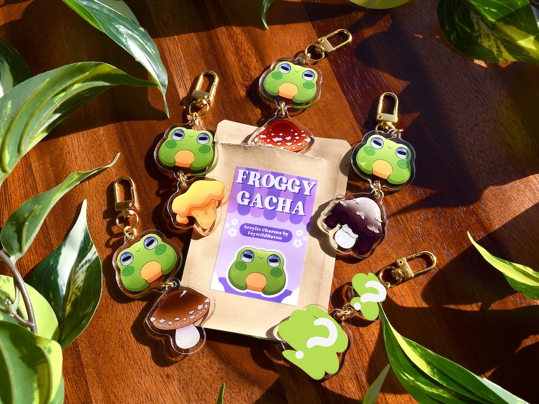 Frog Acrylic Charm Gacha | Froggy Blind Bag | Mystery Frog Keychain ...