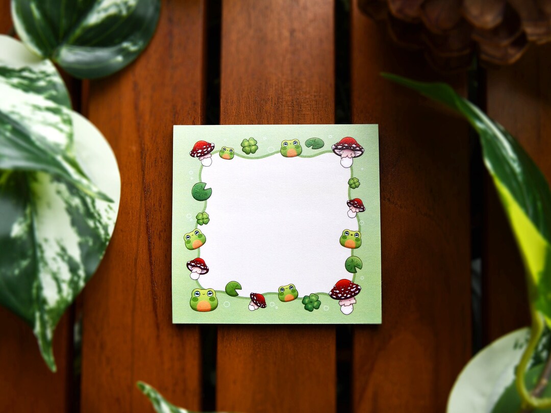 Frog and Mushroom Sticky Notes Mushroom Aesthetic Sticky Notes Frog ...