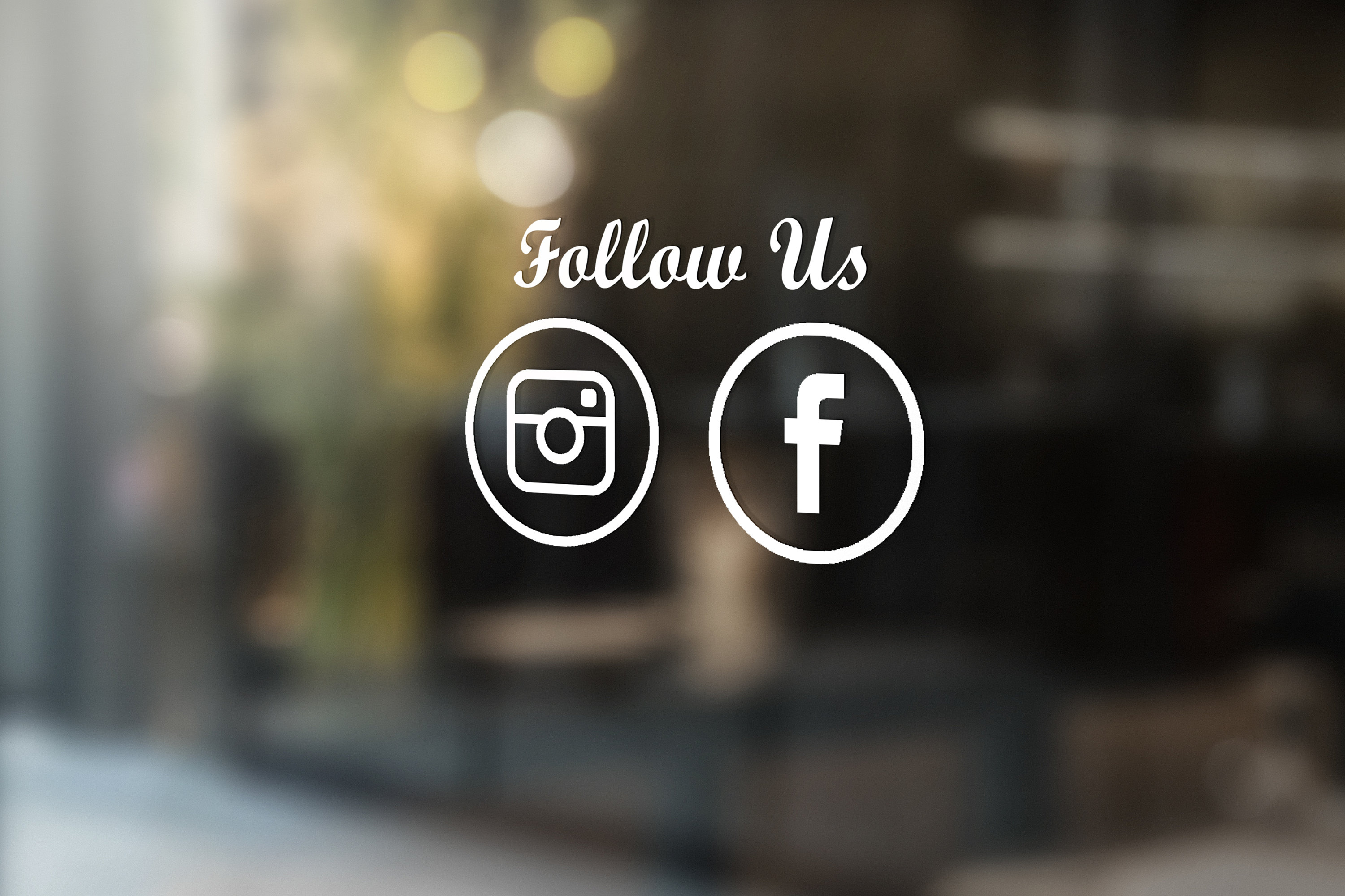 Social Media Decal Business Social Media Decal Facebook Decal Instagram ...