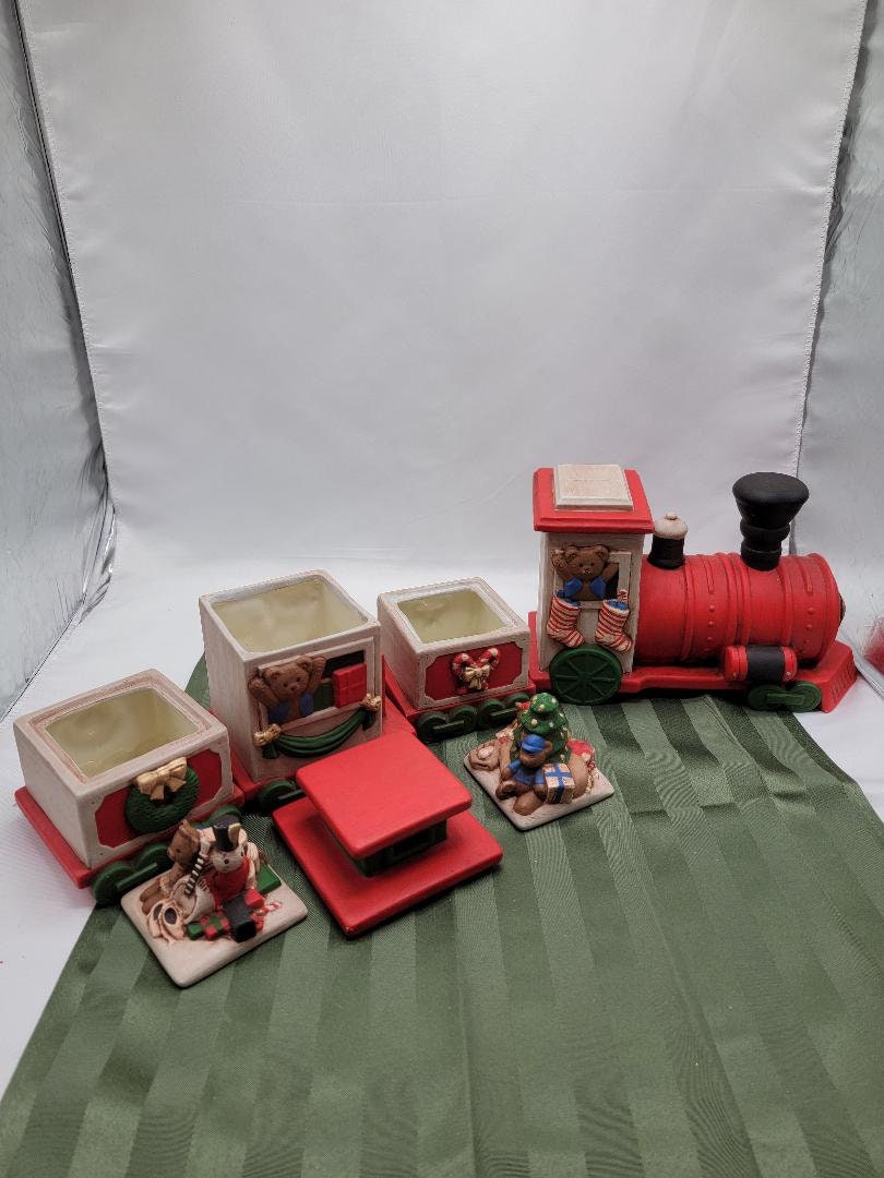 Ceramic Christmas Train Table Centerpiece - Etsy