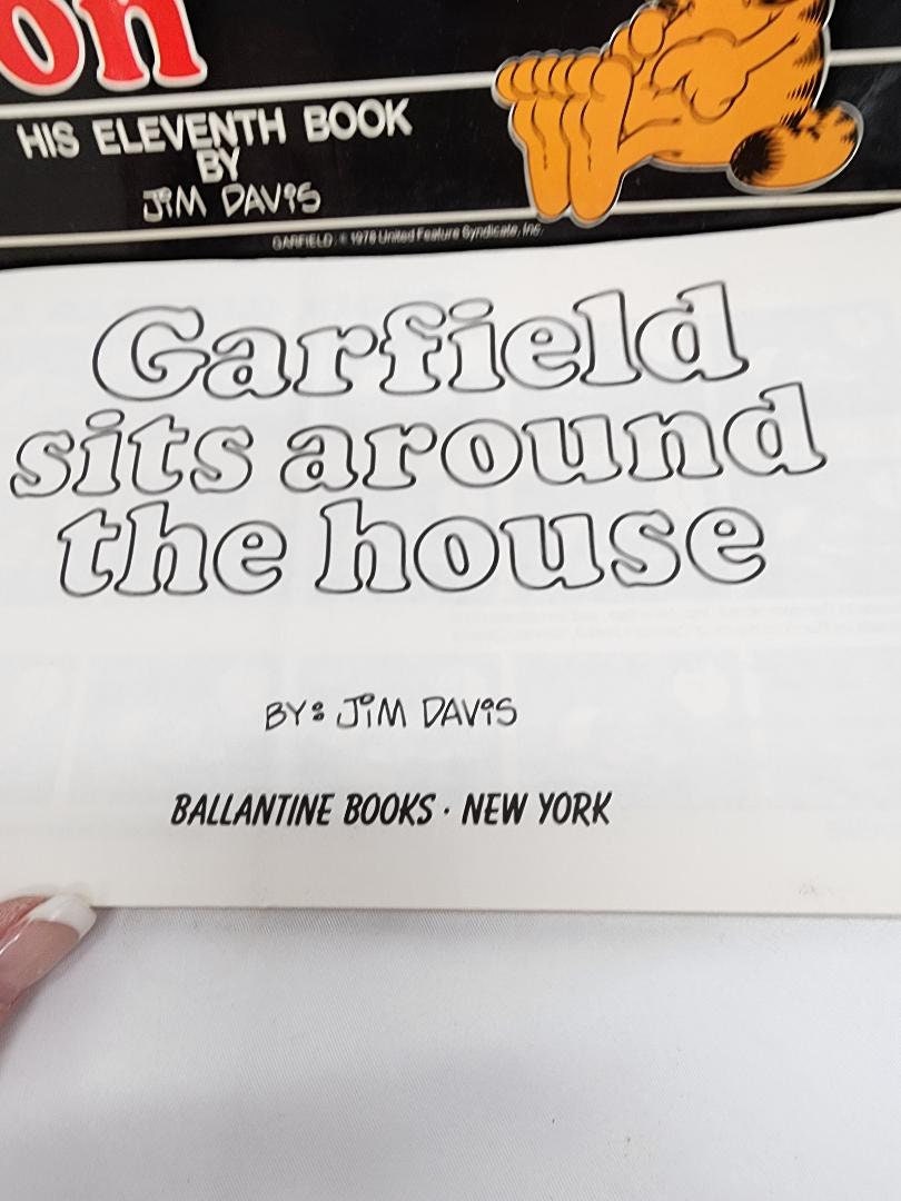 Garfield Sits Around the House & Garfield Rolls on Frist - Etsy