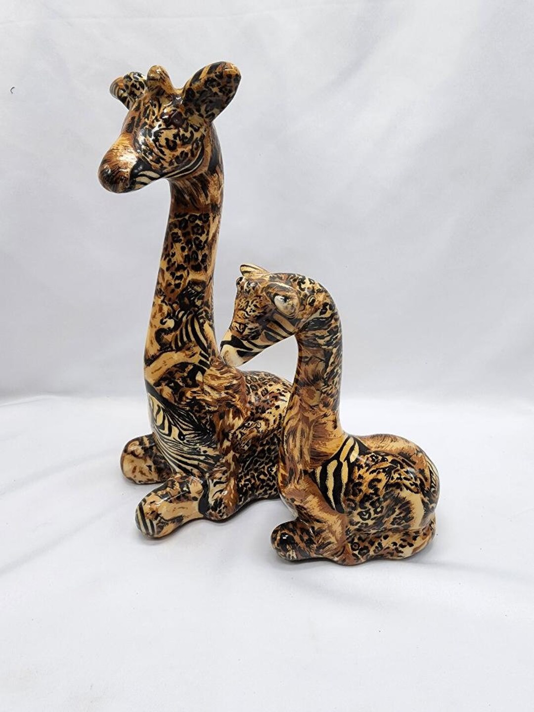 Vintage La Vie Giraffe Ceramic Mother and Baby Figurines - Etsy