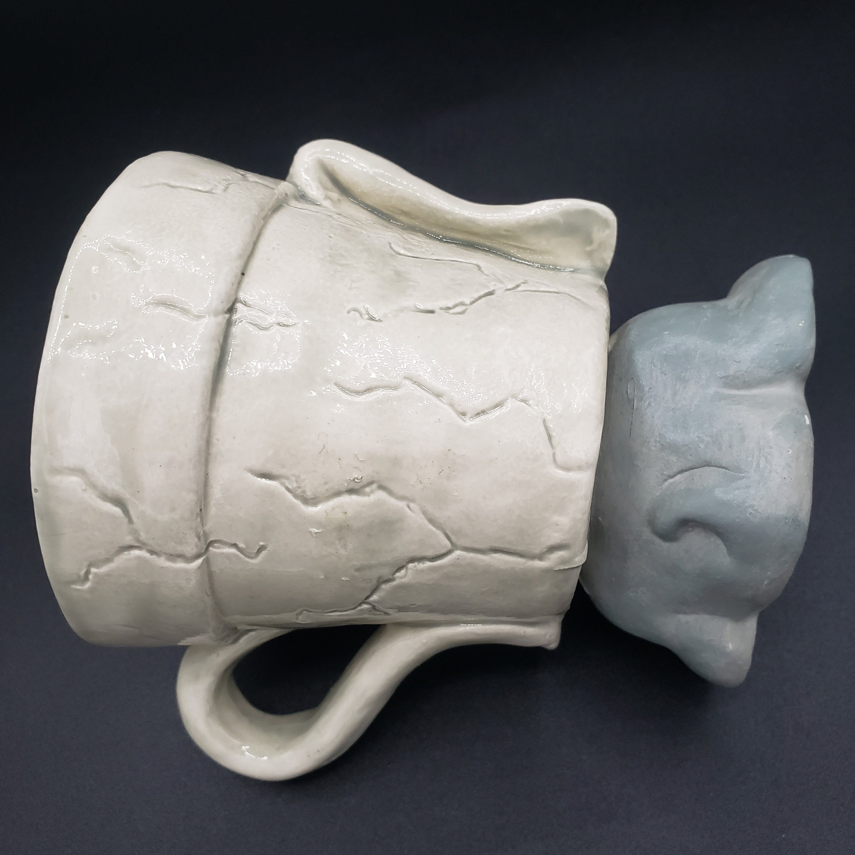 Handmade Pottery Mug Cute Dog Mug 3D Handpainted Dog - Etsy