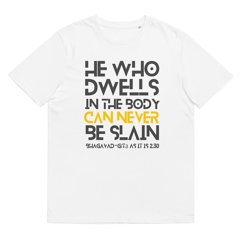 100% Organic Cotton - Bhagavad Gita Quote - Unisex T-shirt - Etsy