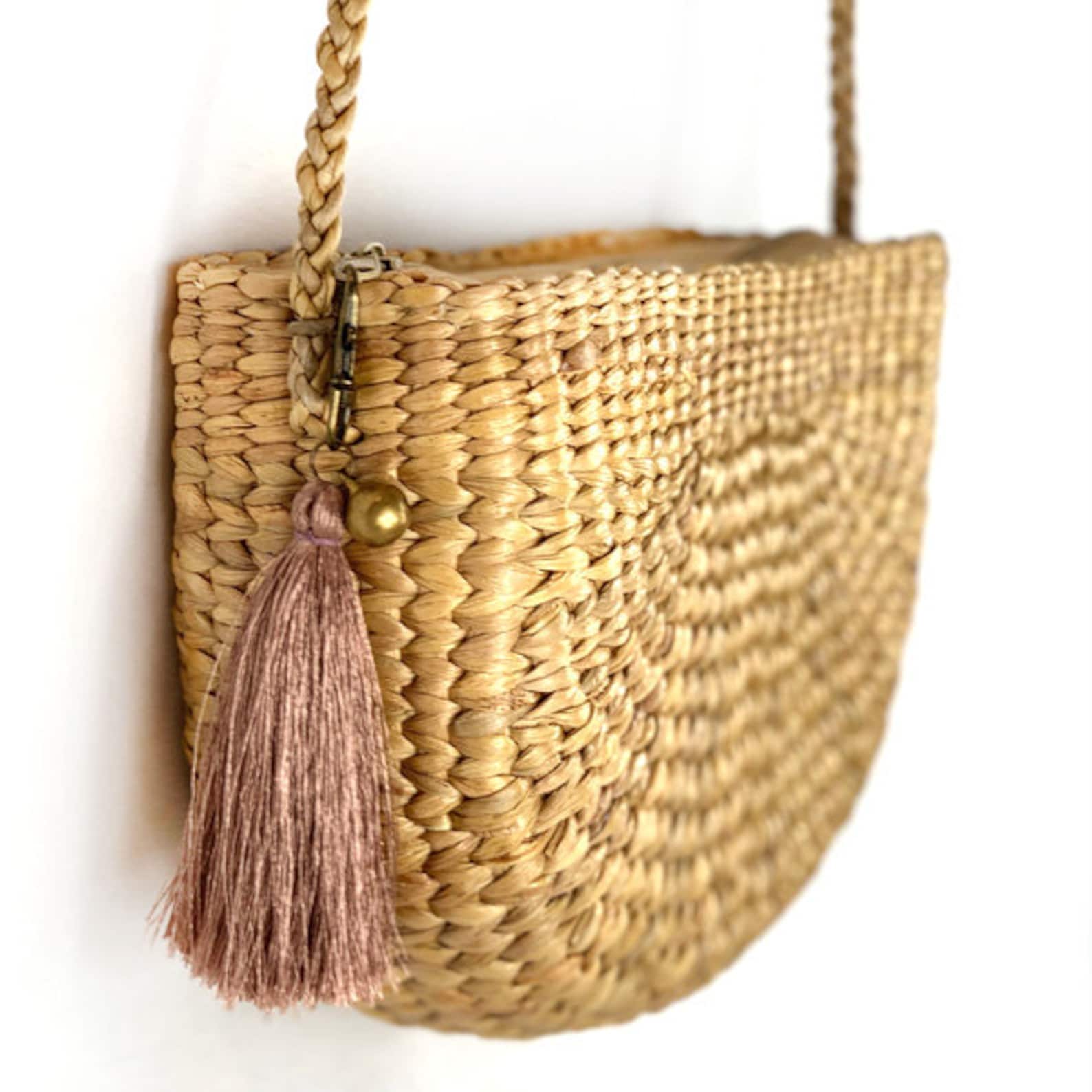 Large Half Moon Woven Purse - Etsy