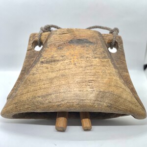 Antique Hand Carved Wood Buffalo Bell - Etsy