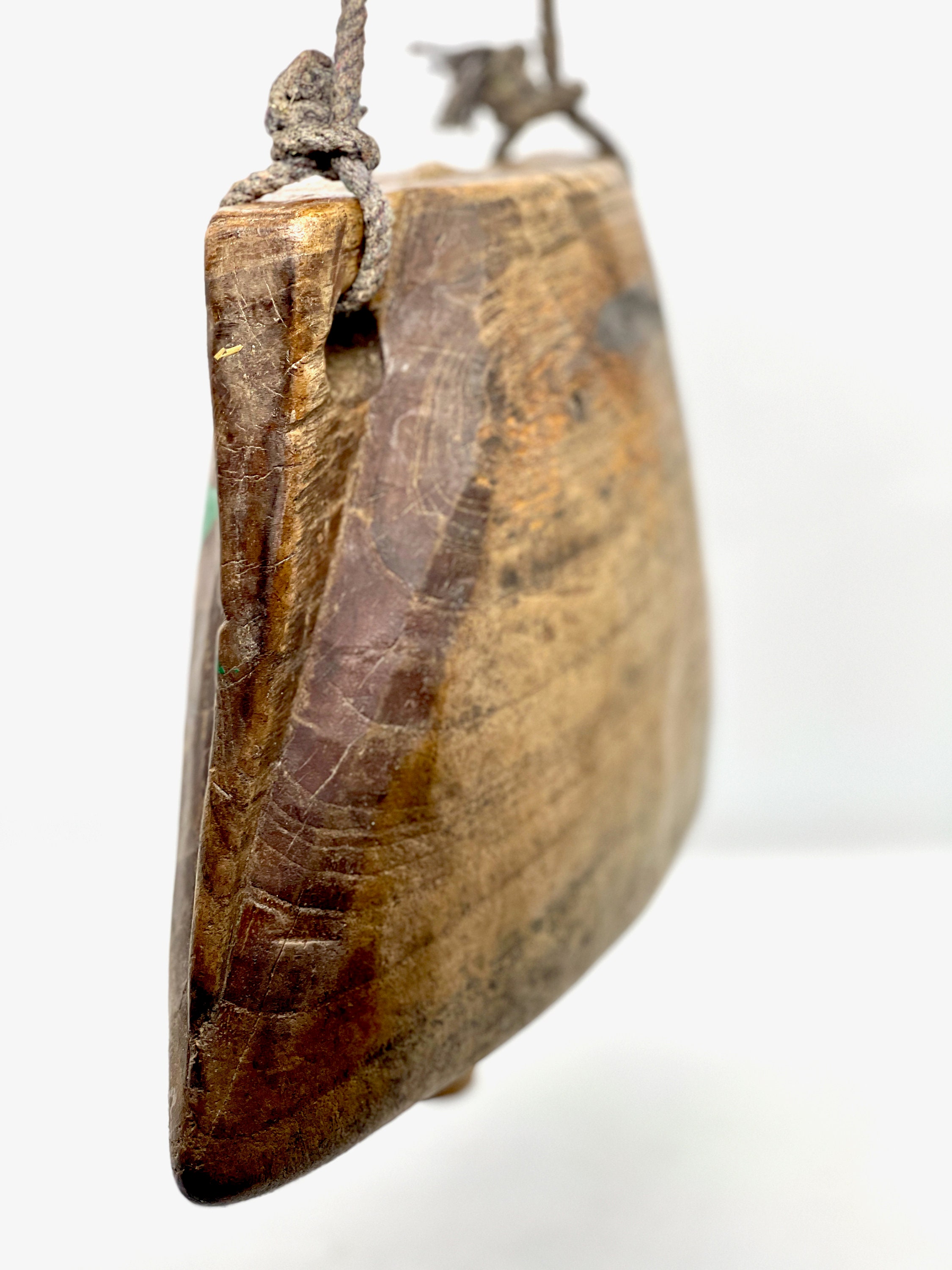 Antique Hand Carved Wood Buffalo Bell - Etsy