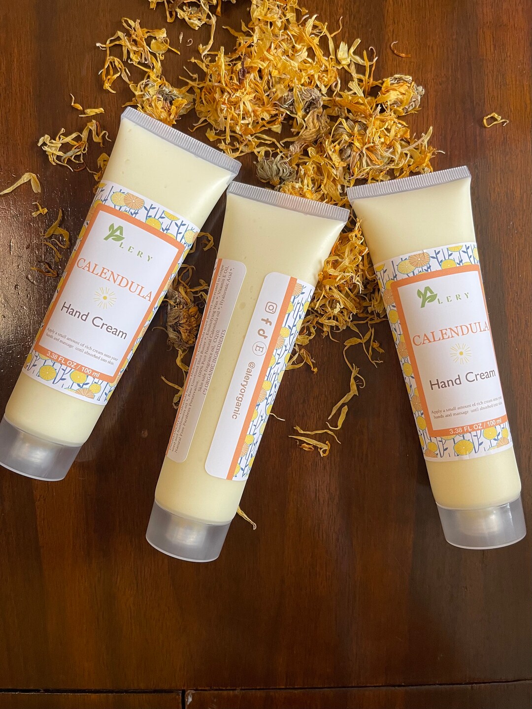 Organic Handmade Calendula Hand Cream With CO Q10 and Niacinamide ...