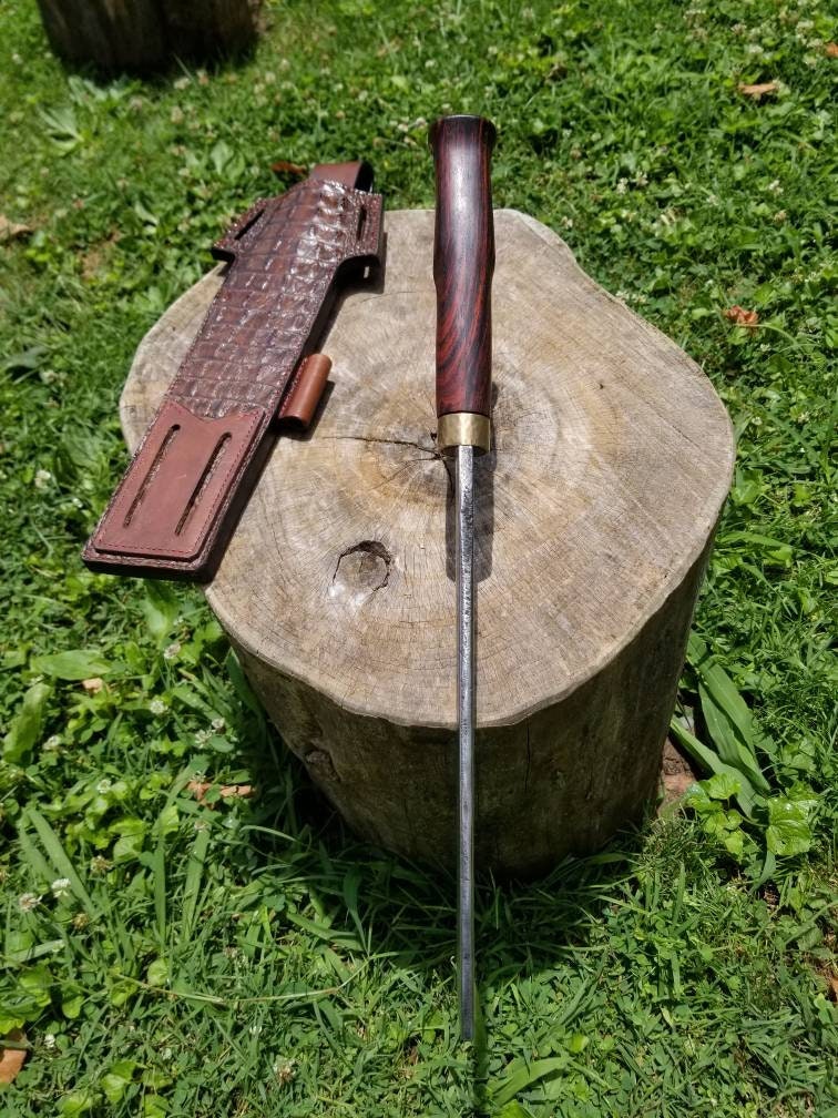 Hand forged Japanese Nata hatchet machete 5160 blade cocobolo | Etsy