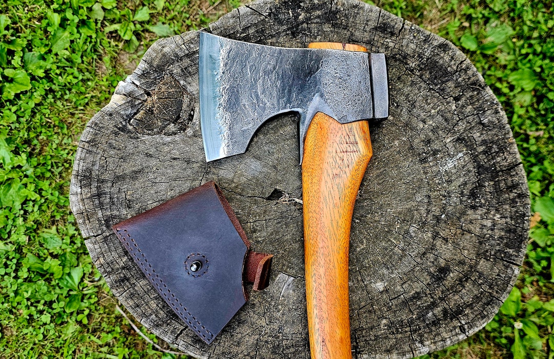 Hand Forged Boys Axe 4142 Steel Head With Integeral Handle Guard Osage ...