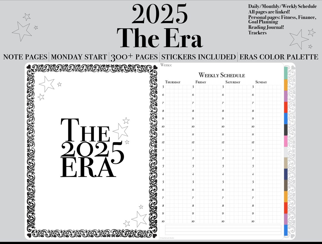 2025 the Eras Digital Planner, Digital Planner, Goodnotes Planner, the ...