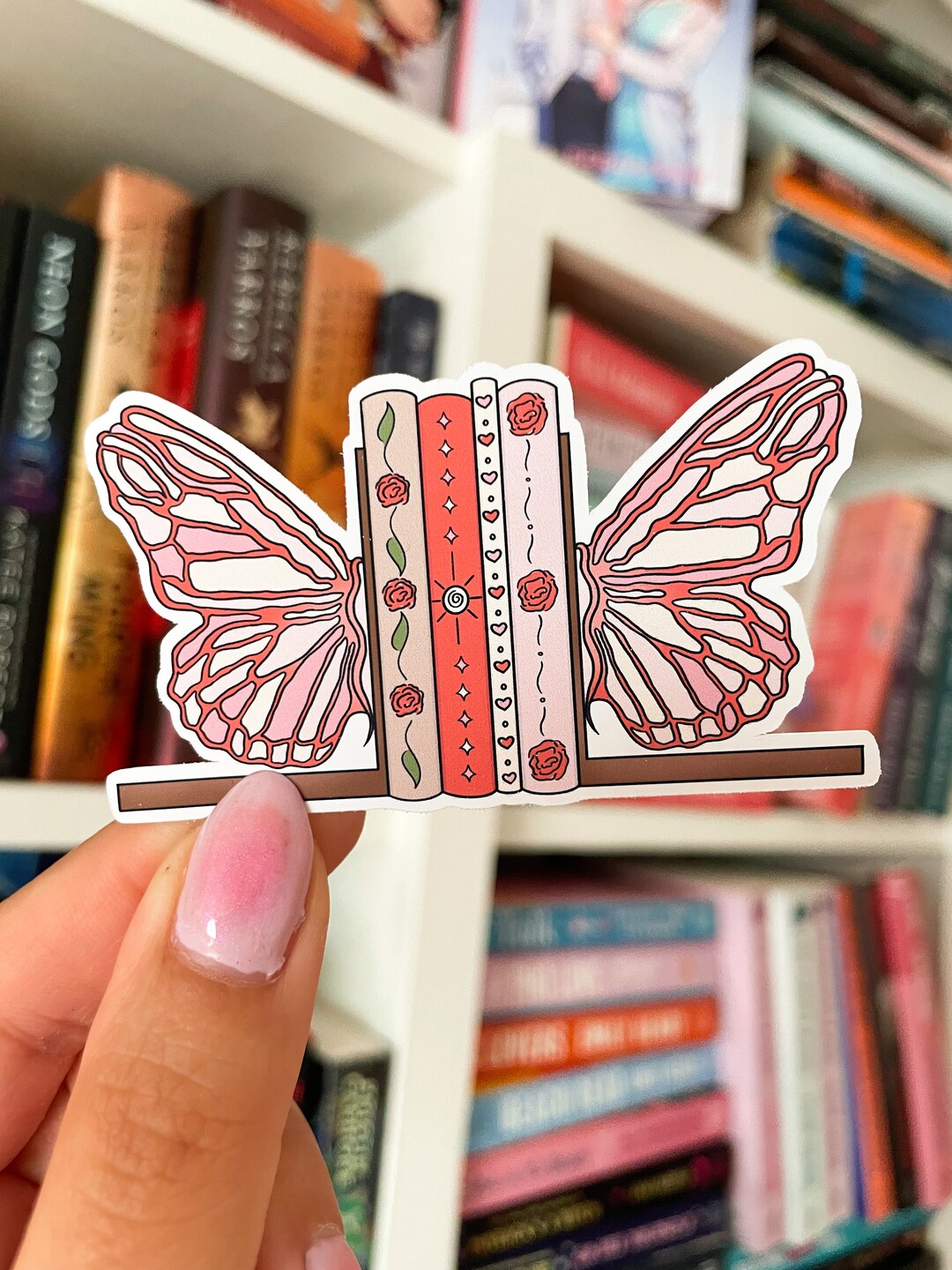 Butterfly Bookend Sticker, Bookish Sticker, Bookish Merch, Book ...