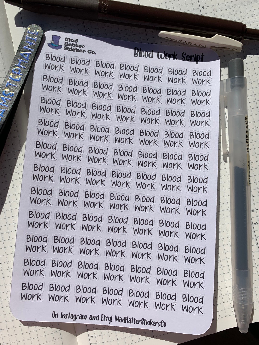 Blood Work Script - Etsy