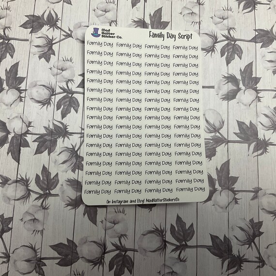 Family Day Script | Etsy