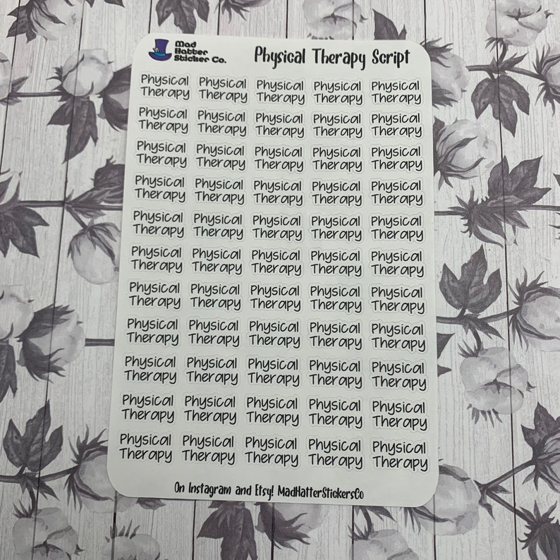 Physical Therapy Script - Etsy