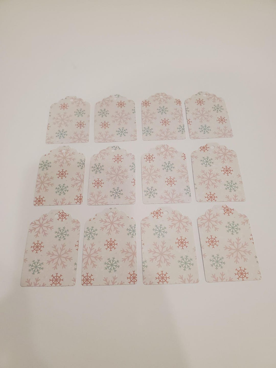 12 Multi-color Snowflake Gift Tags - Etsy