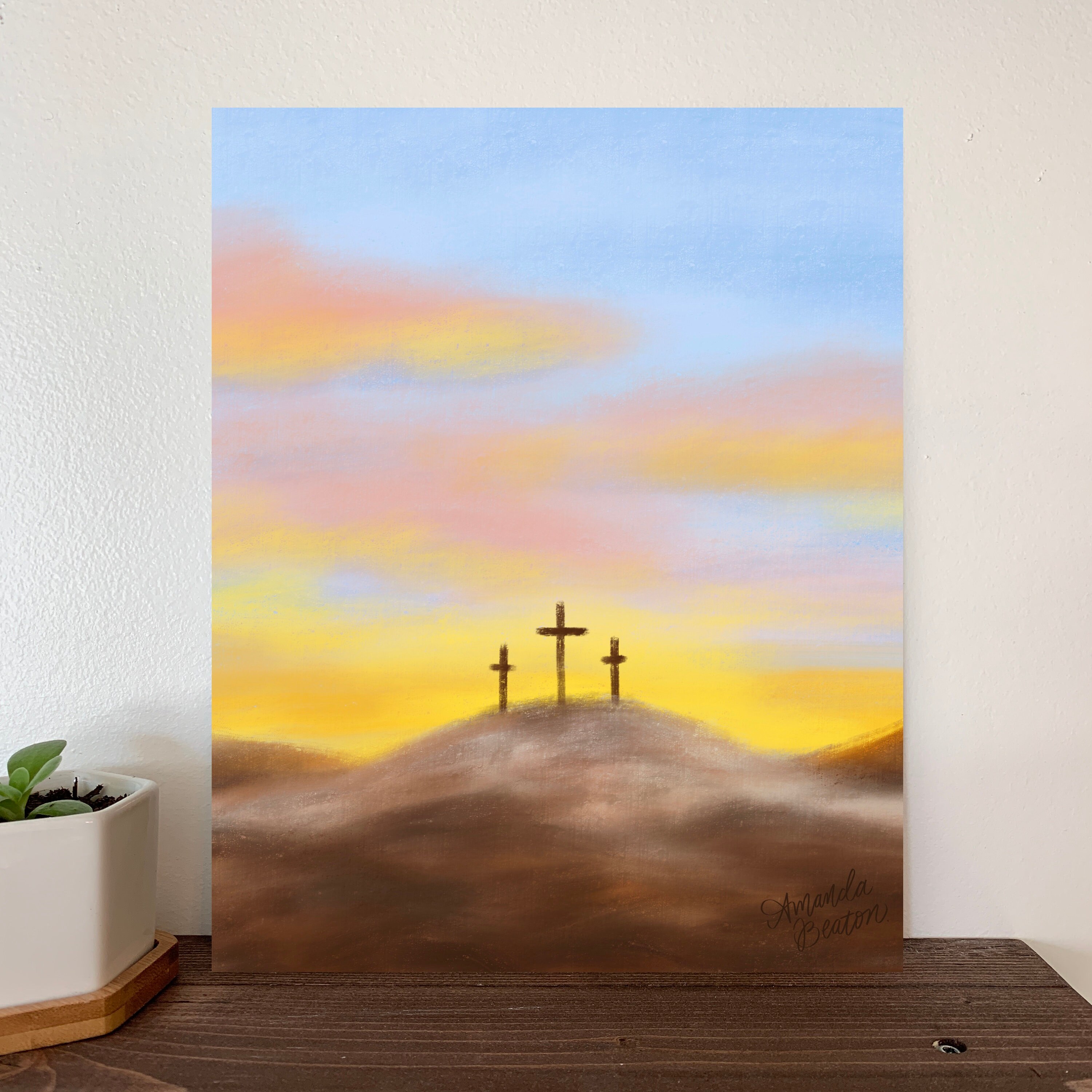 Easter Cross Painting