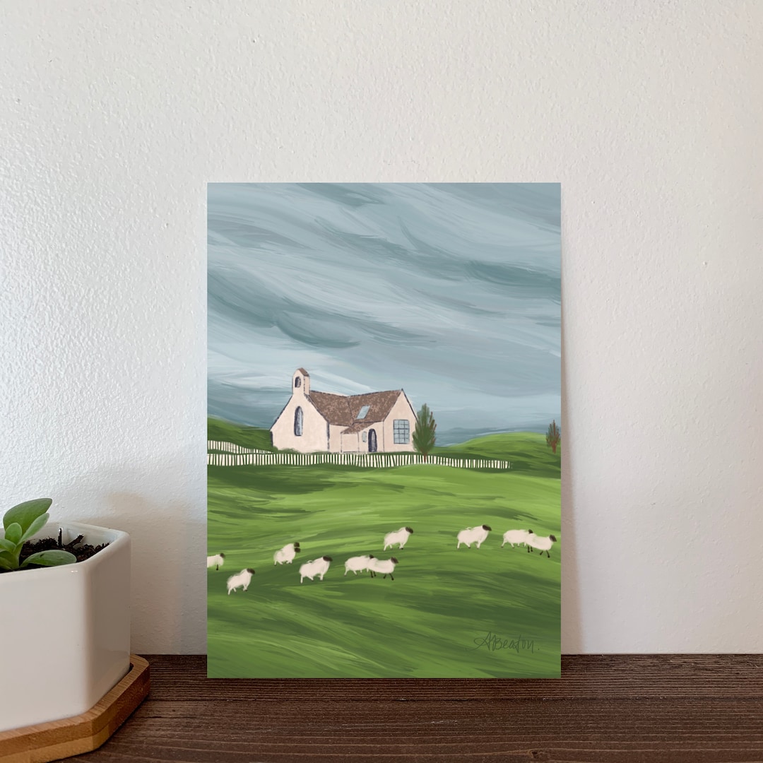 English Countryside Oil Painting Art Print, Landscape Artwork, England ...