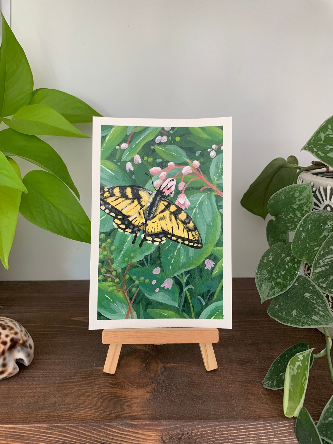 Mini Swallowtail Butterfly Painting, Floral House Decor, Summer Theme ...
