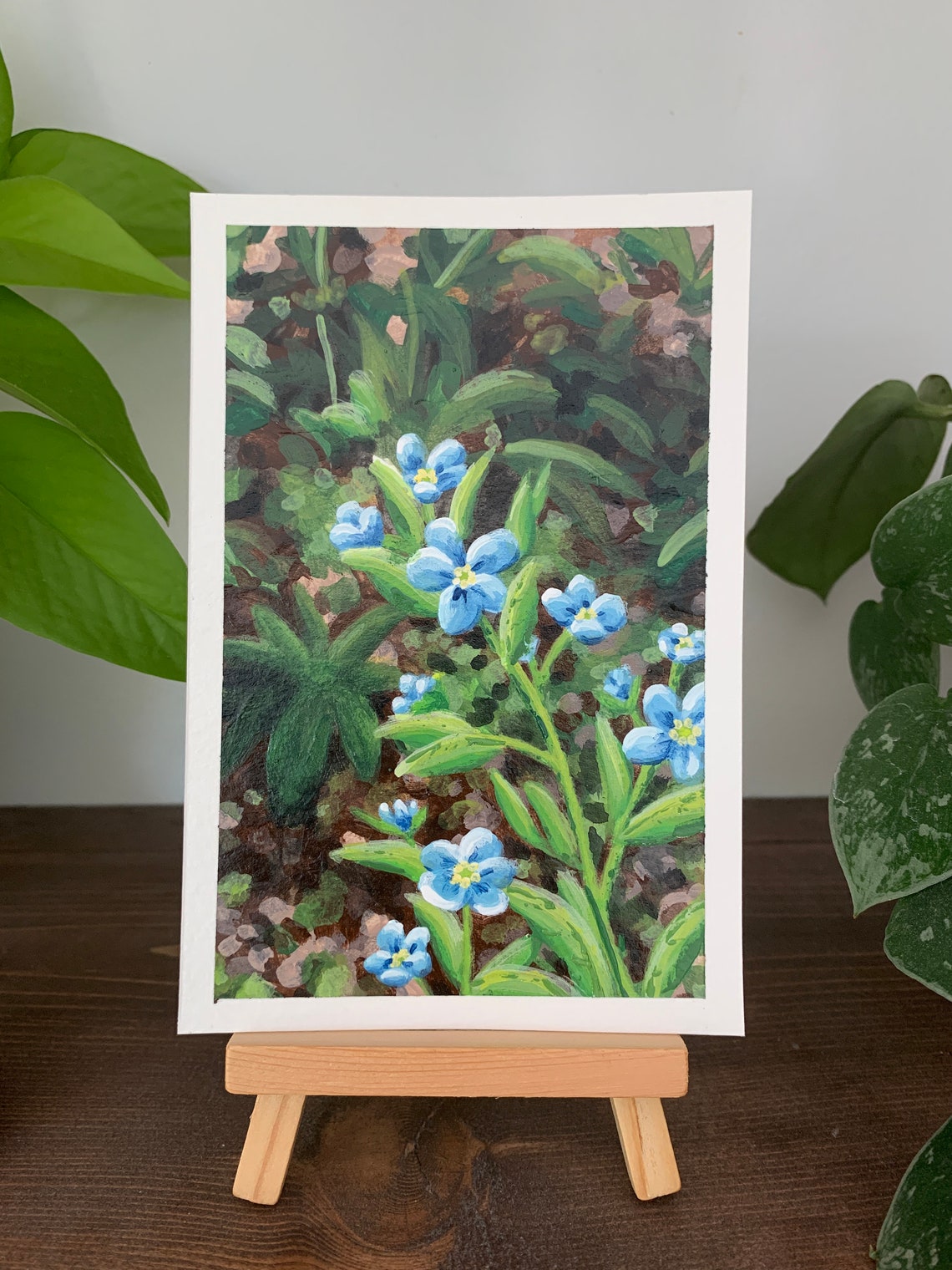 Mini Forget Me Not Painting Floral House Decor Summer Theme - Etsy