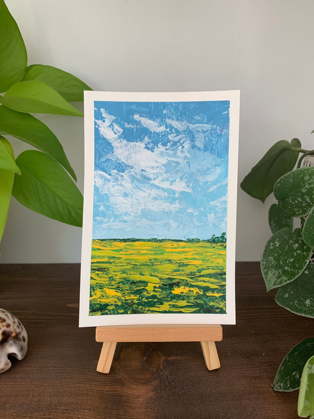 Mini Canola Field Landscape Painting, Farm House Decor, Summer Theme ...