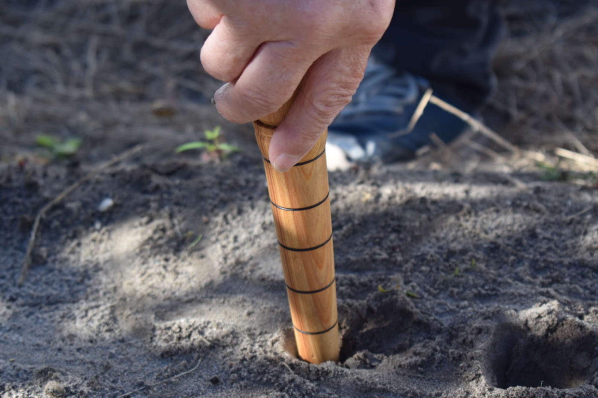 Handmade Garden Dibbler | Bulb Transplanter | Dibber | Hand Turned ...