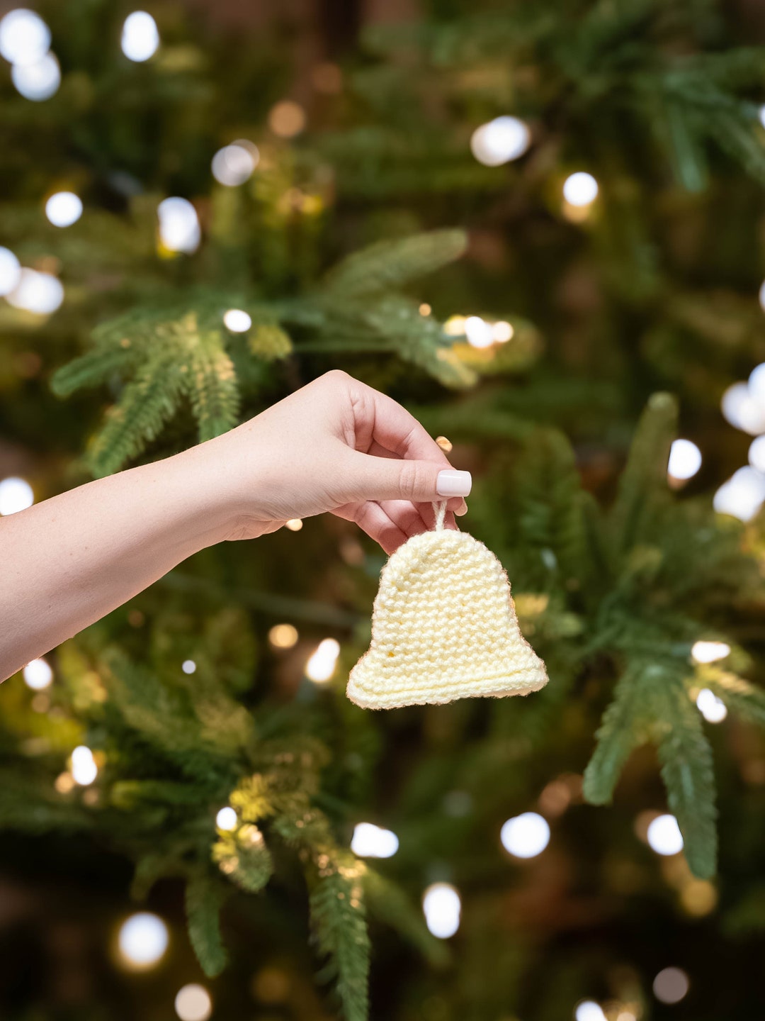Handmade Knit Bell Christmas Ornament: Acrylic Yarn - Etsy