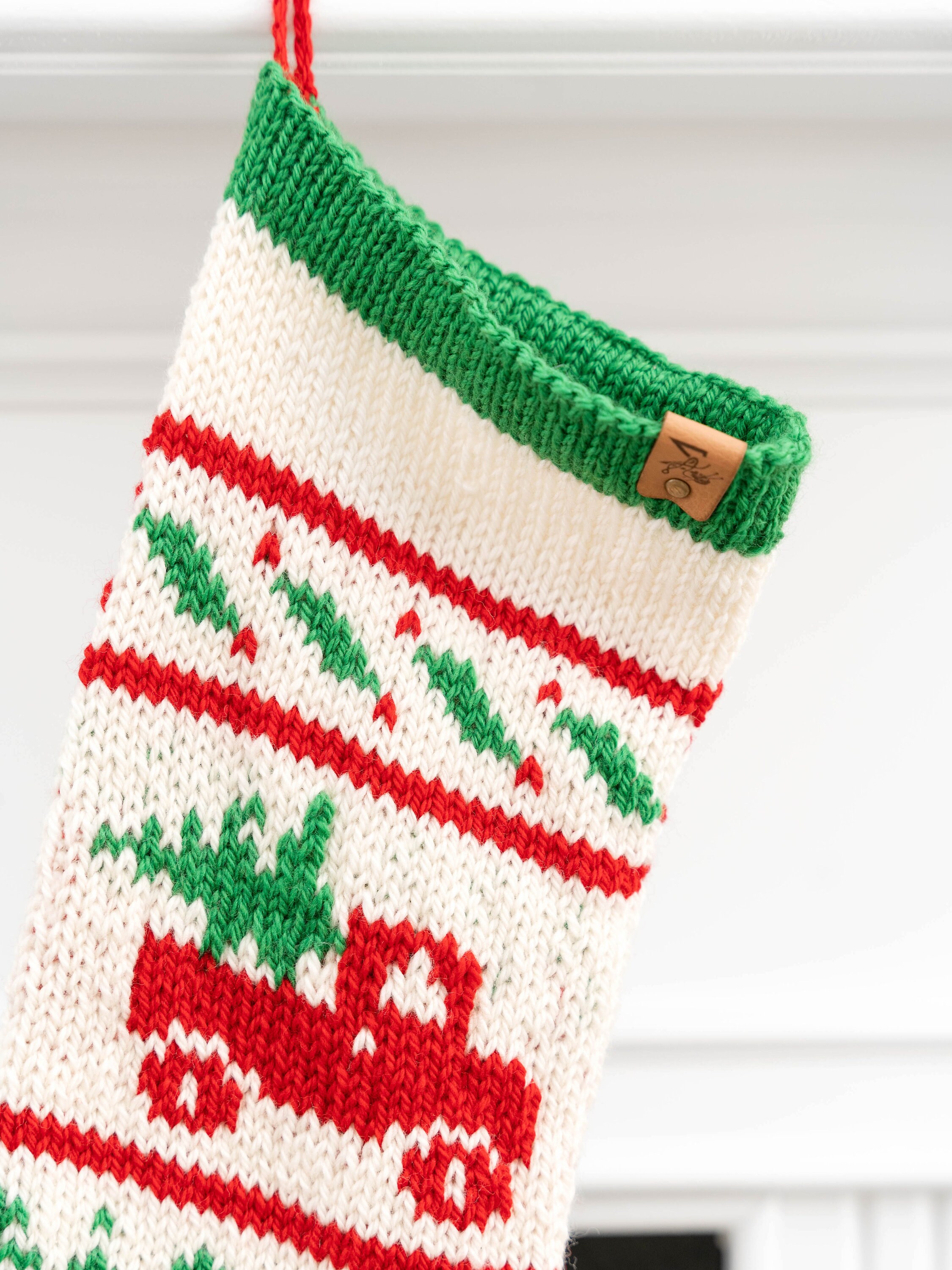 Handknit Truck and Tree Christmas Stocking | Personalized | Made to ...