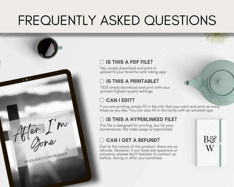 Christian End of Life Planner Printable | After I'm Gone | Beneficiary ...