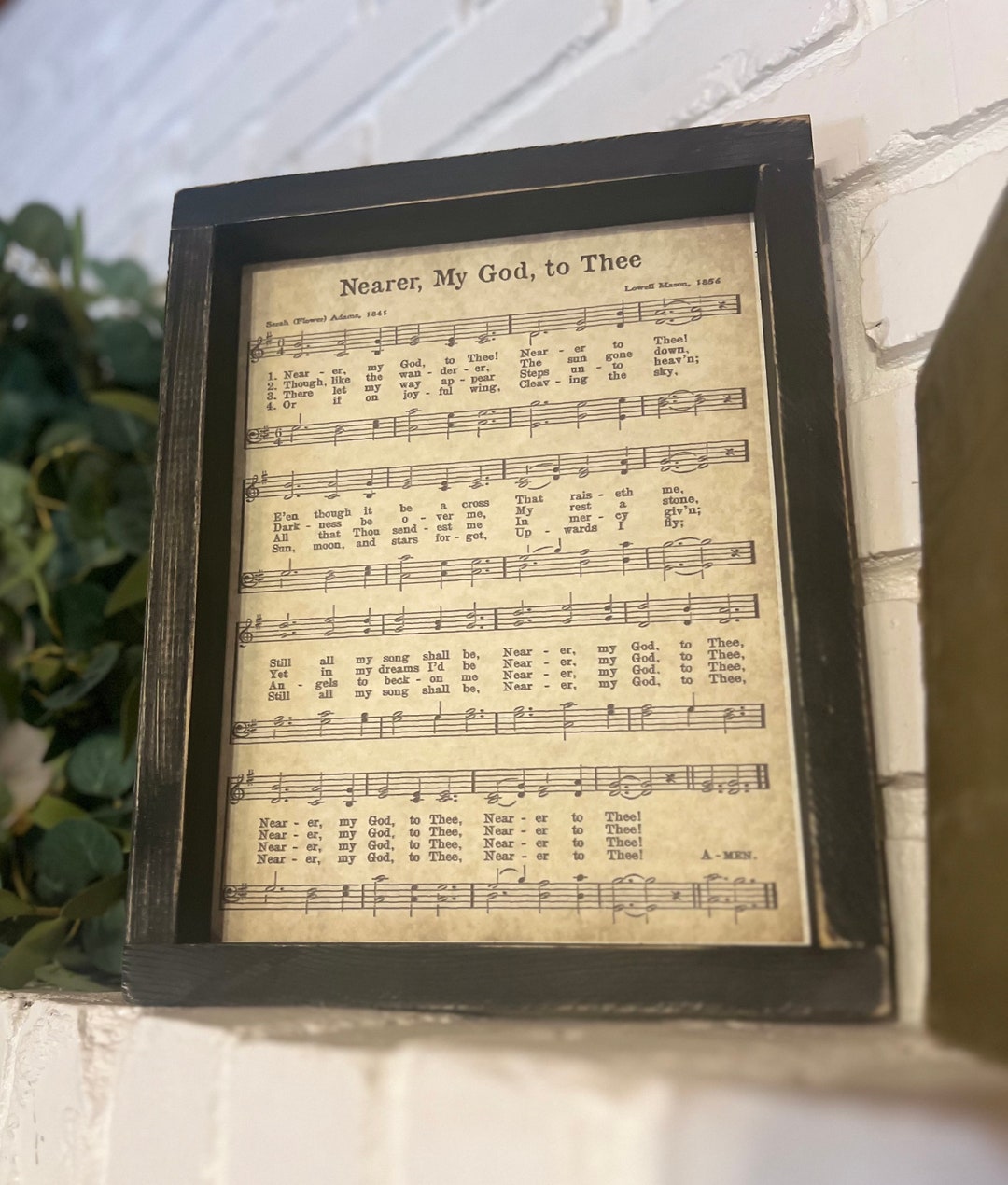 Nearer, My God, to Thee Hymn / Framed Church Hymn / Music Sheet/ Church ...