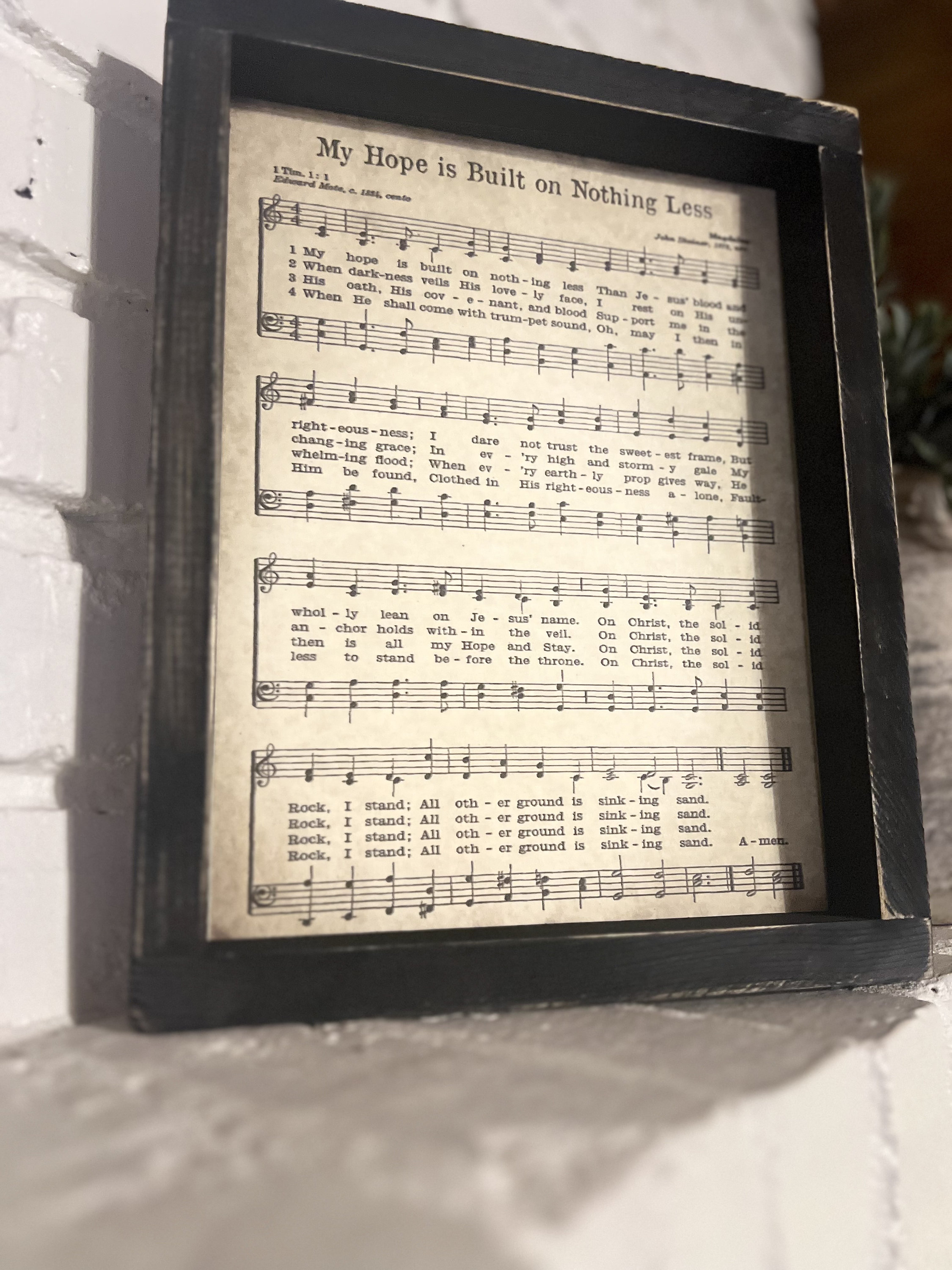 My Hope is Built on Nothing Less Print / Framed Hymns / Music Sheet ...