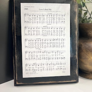 Love Lifted Me / Hymn Plaque / Hymn Wall Art / Music Sheet / Church ...