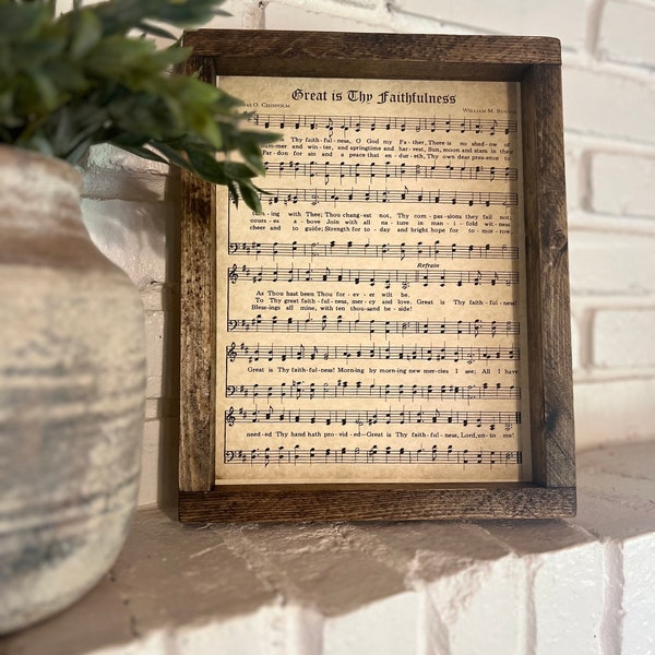 Framed Hymn - Etsy