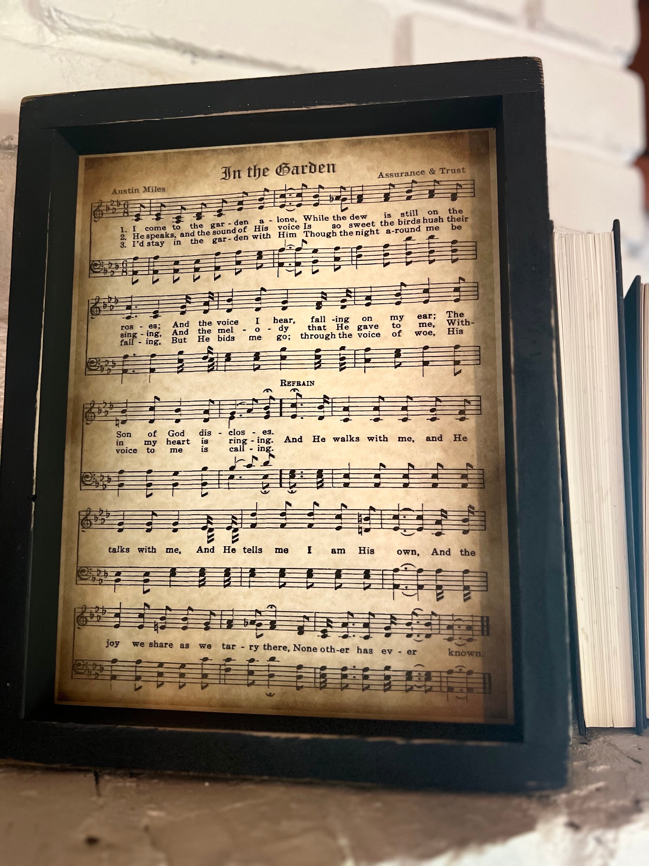 Framed Church Hymn / Hymn Wall Art / Christian Gift / Encouragement ...