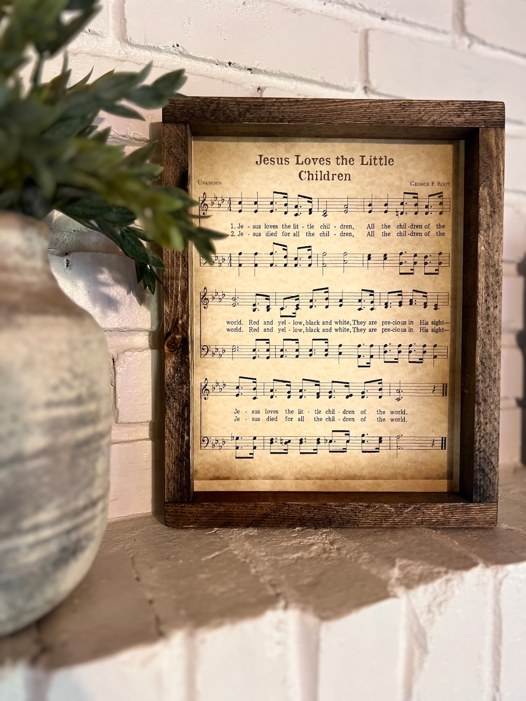 Jesus Loves the Little Children / Church Hymn / Hymn Wall Art ...