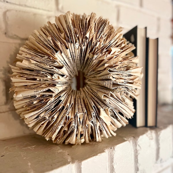 Vintage Paper Wreath - Etsy