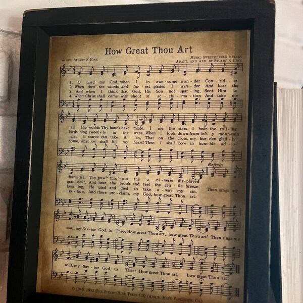 Hymn Wall Art - Etsy