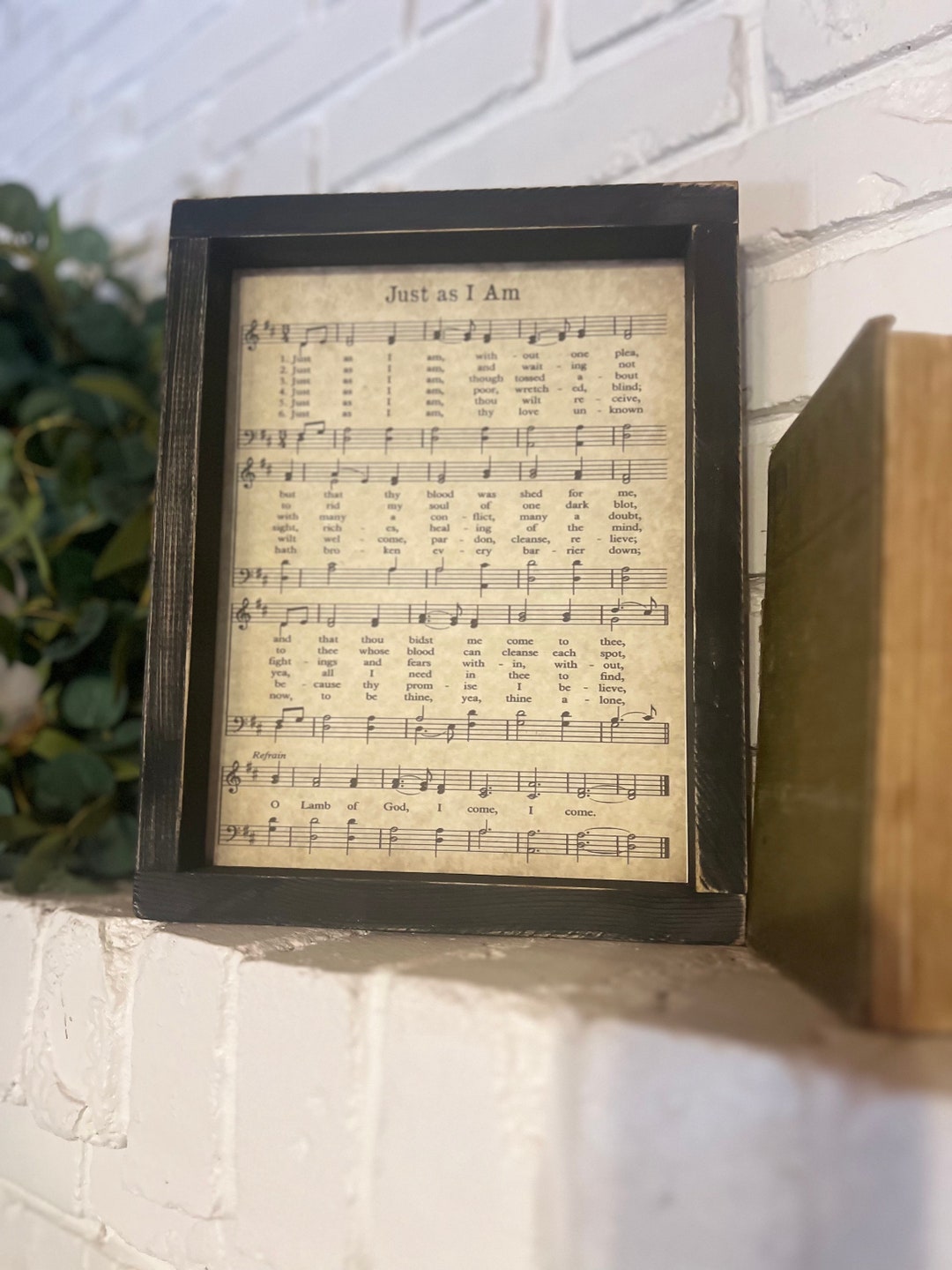 Just as I Am Hymn / Framed Church Hymn / Music Sheet/ Church Hymns ...