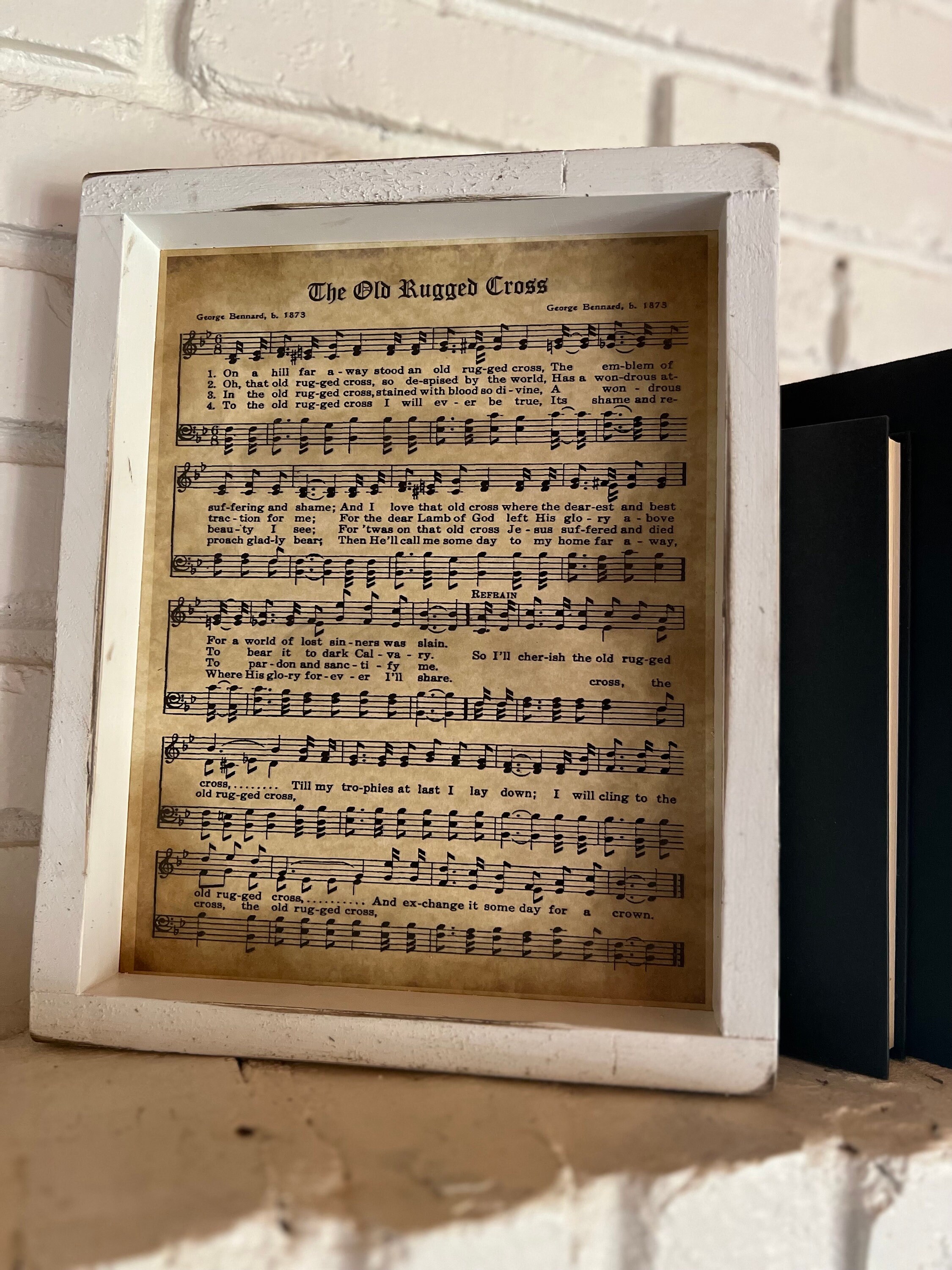 The Old Rugged Cross Hymn / Framed Church Hymns / Music Sheet/ Church ...