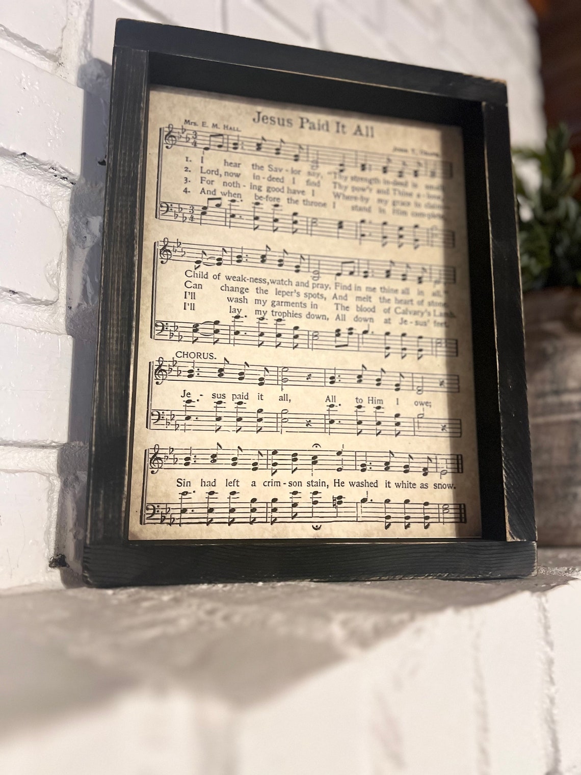 Jesus Paid It All Print / Framed Church Hymns / Music Sheet/ Church ...