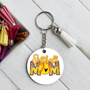 Softball Mom Keychain | Sublimation Keychain | Accessory | Sport Momma ...