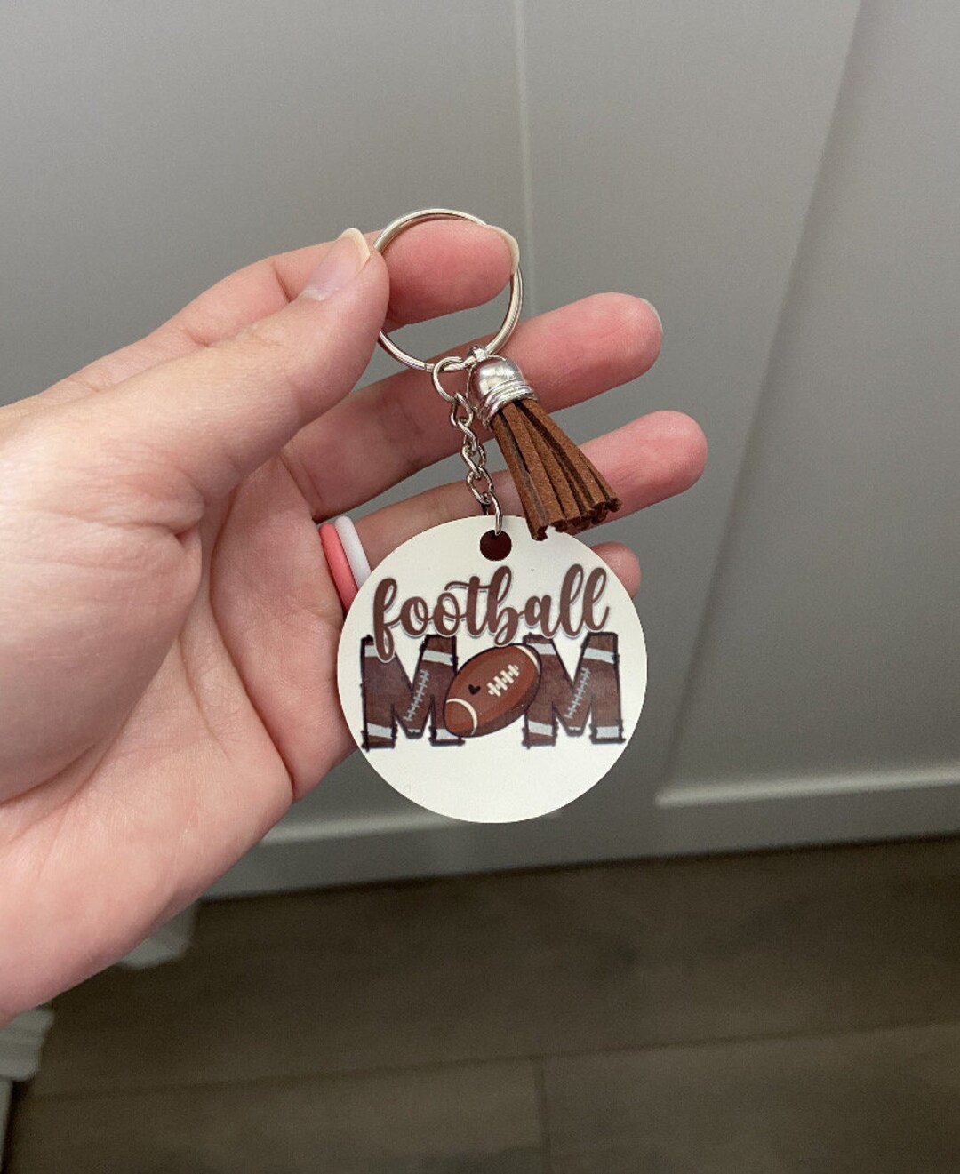 Football Mom Keychain | Sublimation Keychain | Accessory | Sport Momma ...