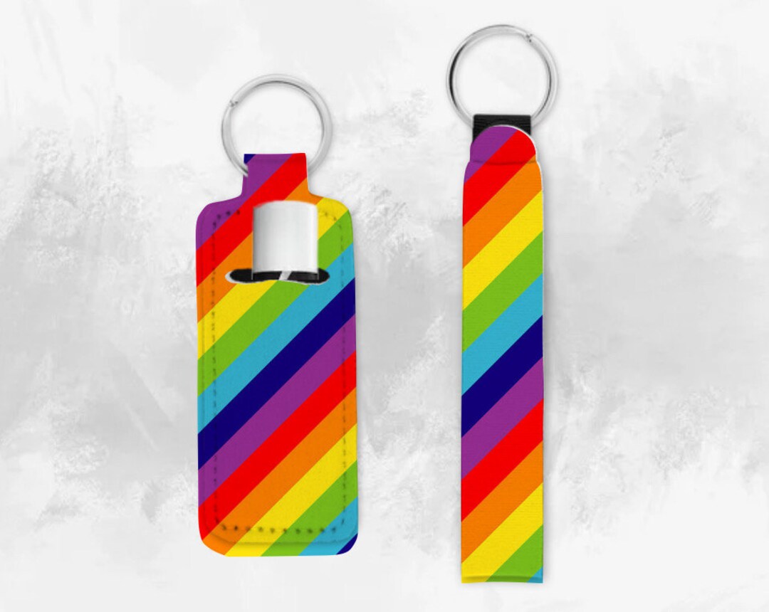 Rainbow Chapstick Holder | Lip Balm Holder | Chapstick Keychain ...