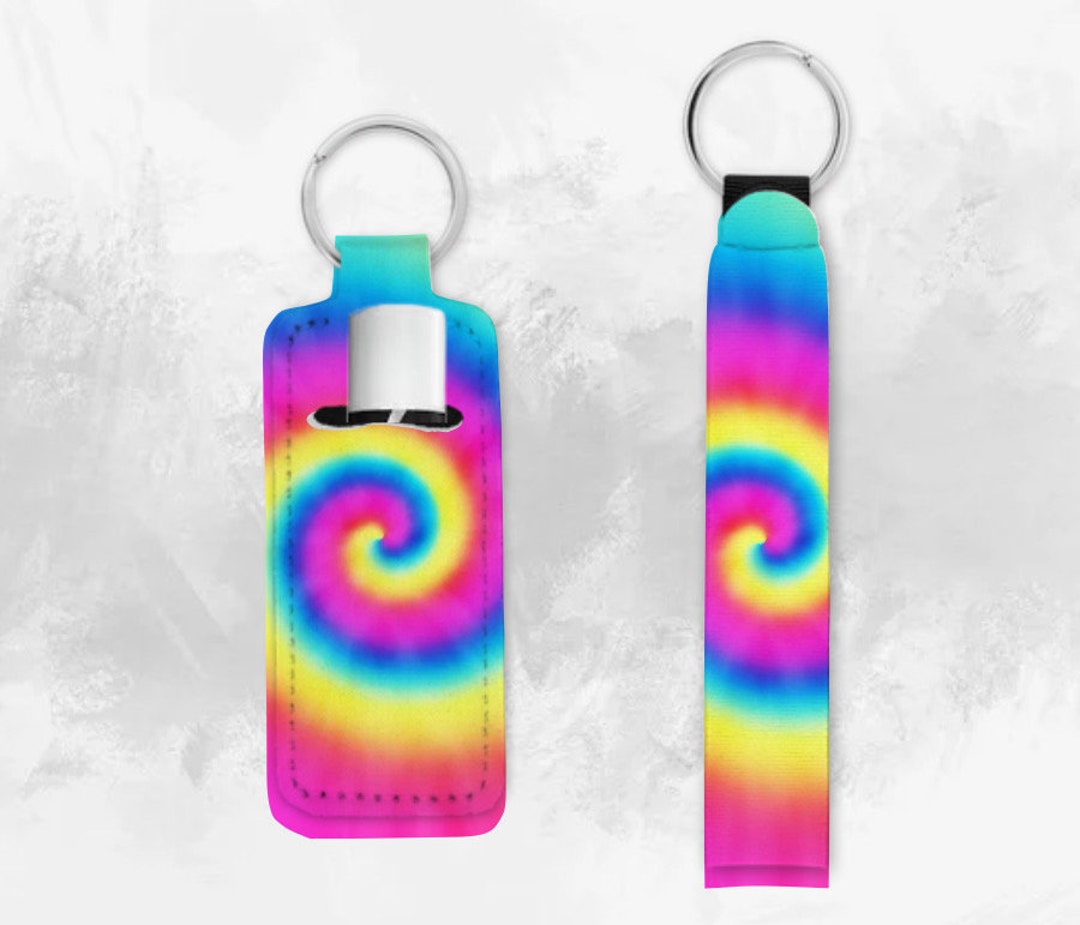 Rainbow Swirl Chapstick Holder | Lip Balm Holder | Chapstick Keychain ...
