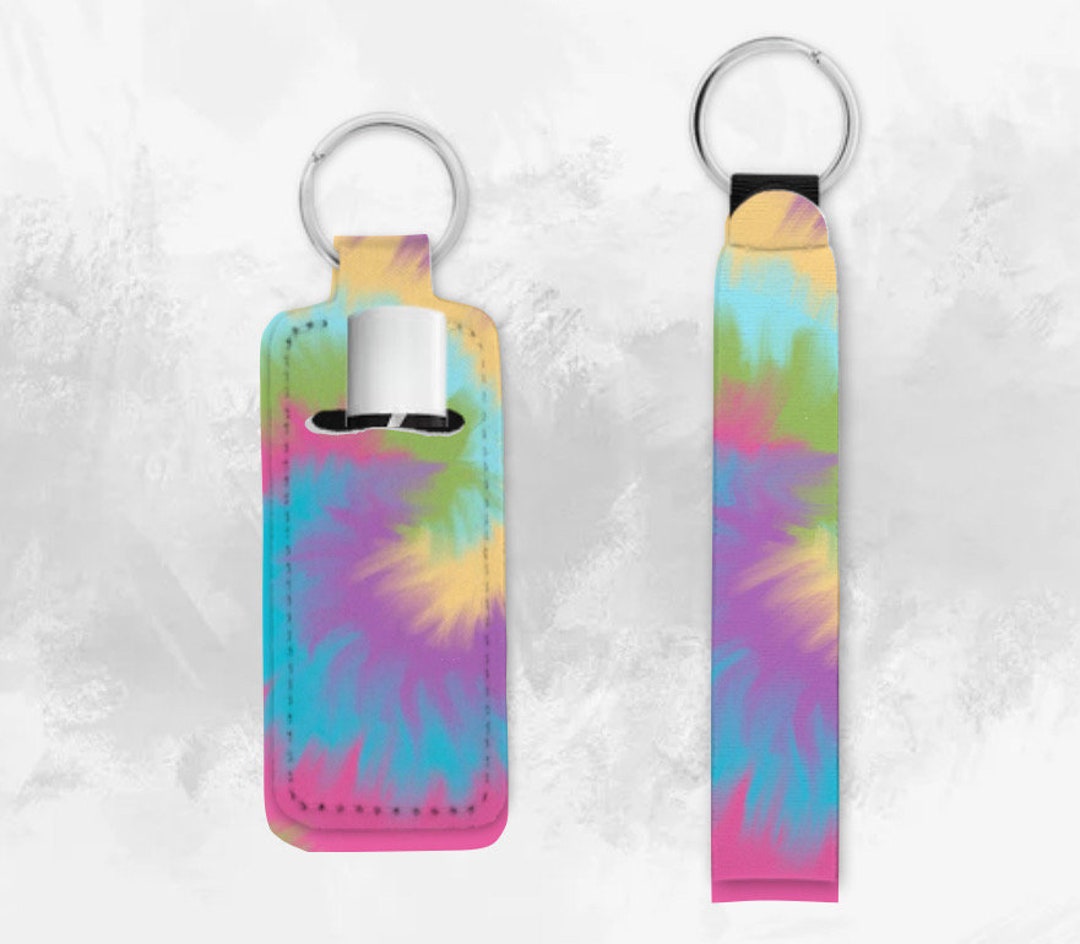 Rainbow Swirl Chapstick Holder | Lip Balm Holder | Chapstick Keychain ...