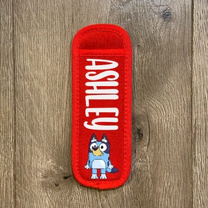 Bluey Personalized Popsicle | Kids Summer Yogurt Holder - Etsy