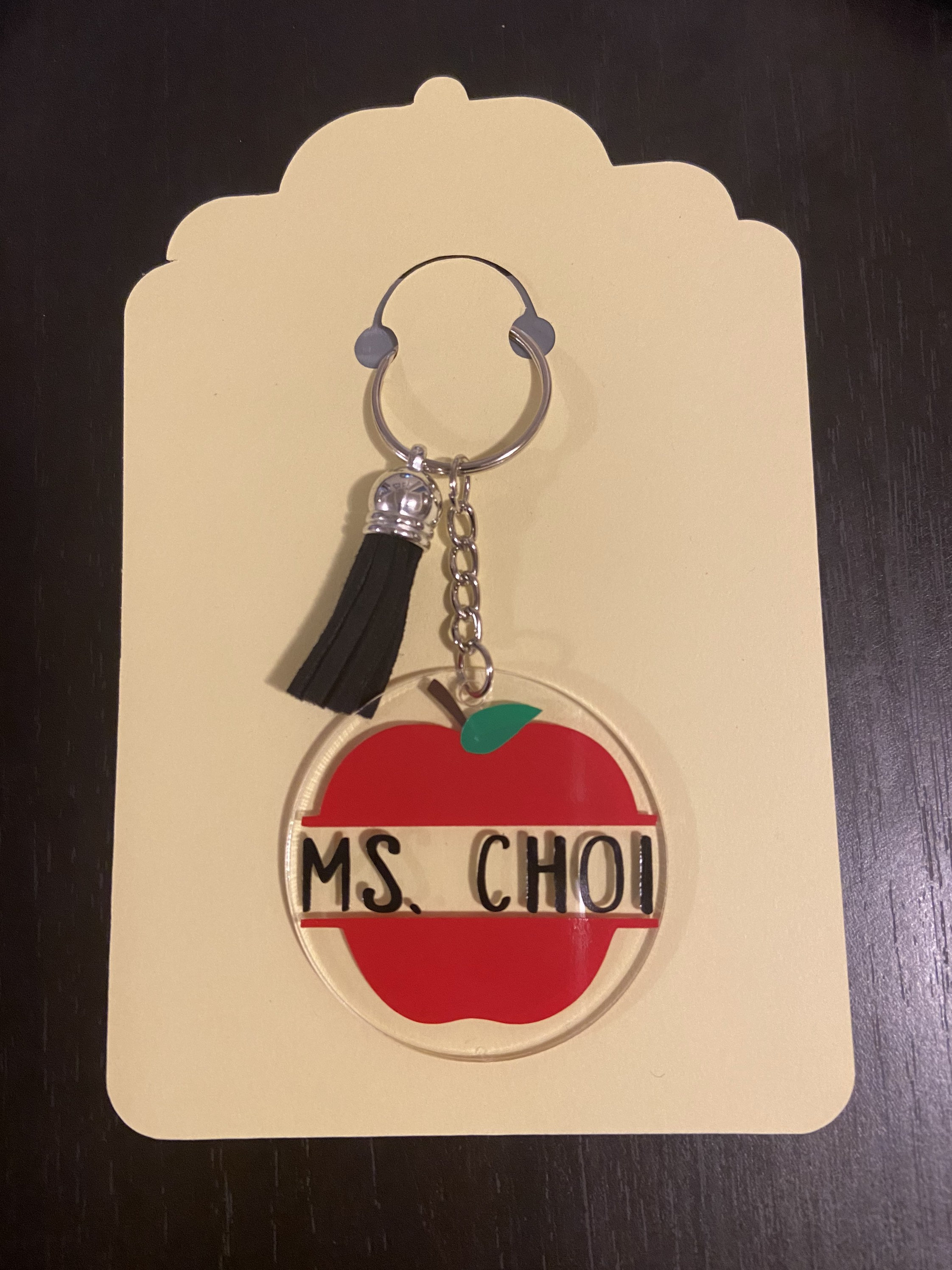 Teacher Apple Acrylic Keychains | Etsy